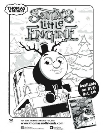 Thomas: Santa's Little Engine Printable Coloring Sheet - Mama Likes This
