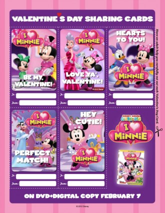 Minnie Mouse Printable Valentine's Day Cards - Mama Likes This