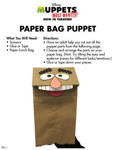 Muppets Paper Bag Puppet Craft - Mama Likes This