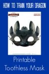 Free Printable Toothless Dragon Mask - Mama Likes This