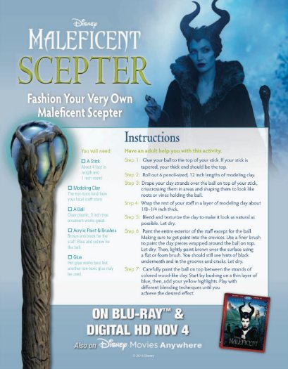 Free Disney Maleficent Scepter Craft Tutorial - Mama Likes This