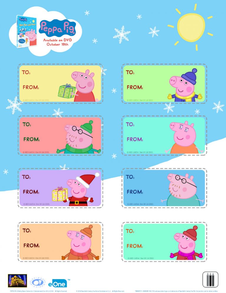 Free Peppa Pig Christmas Gift Tags - Mama Likes This