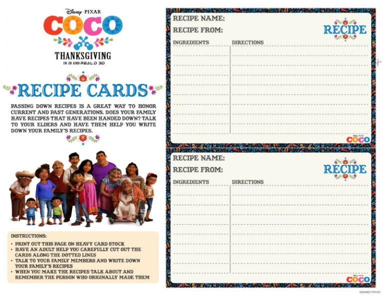 Free Printable Disney Recipe Cards - Mama Likes This