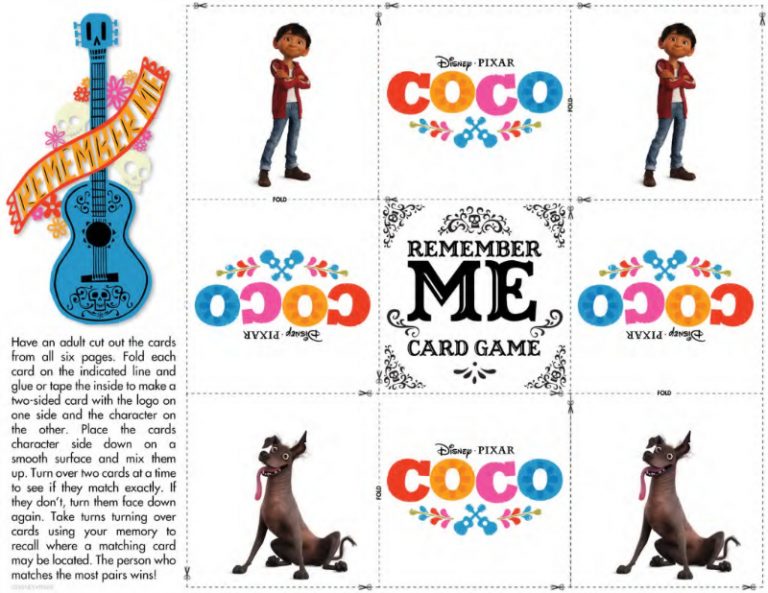 Disney Coco Game - Free Memory Match Cards - Mama Likes This