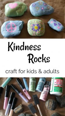 Kindness Rocks Craft - Inspirational painted rocks tutorial