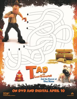 Tad Printable - Tad The Lost Explorer Maze Activity Page