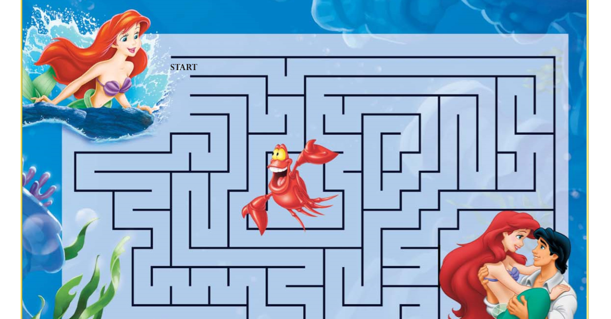 Free Disney Little Mermaid Maze - Mama Likes This