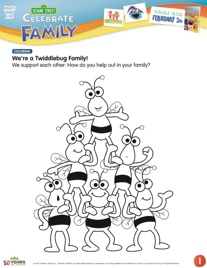 Twiddlebug Coloring Page - Free From Sesame Street - Mama Likes This