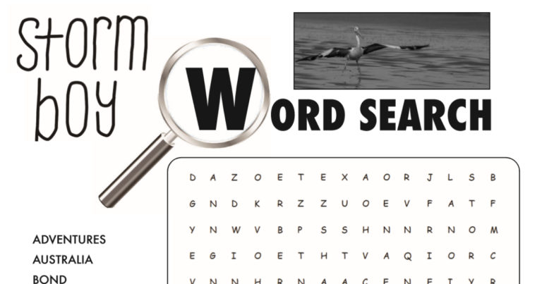 Storm Boy Word Search Activity Page - Mama Likes This
