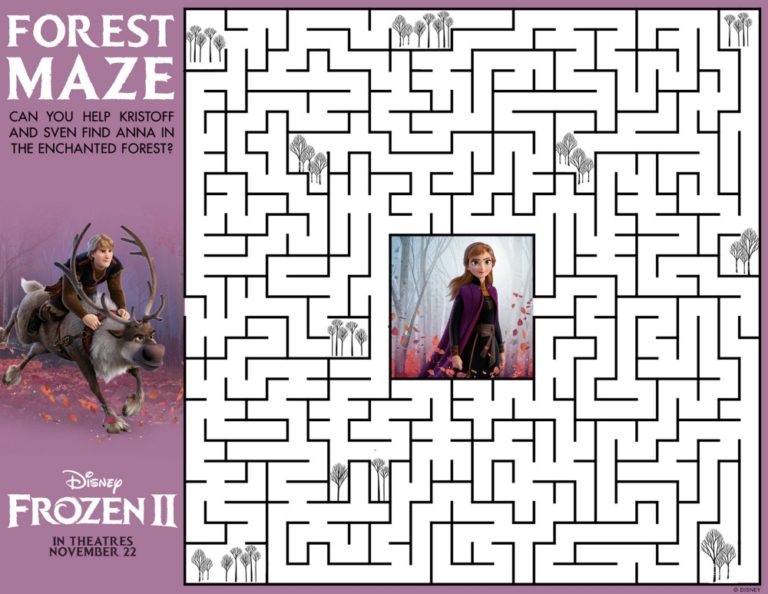Frozen 2 Maze Printable from Disney - Mama Likes This