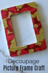 Holiday Decoupage Picture Frame Craft - Mama Likes This