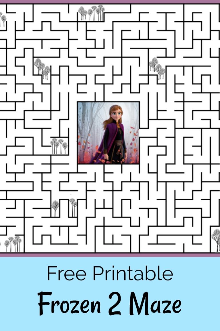 Frozen 2 Maze Printable from Disney - Mama Likes This