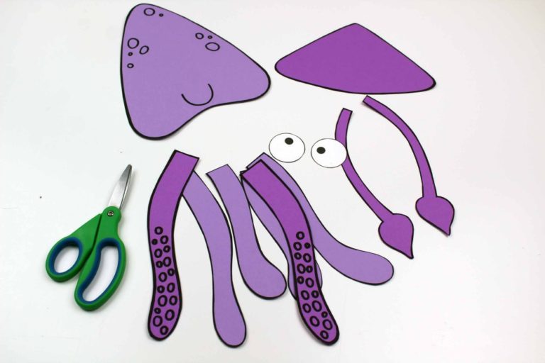 Under The Sea Happy Squid Craft - Mama Likes This