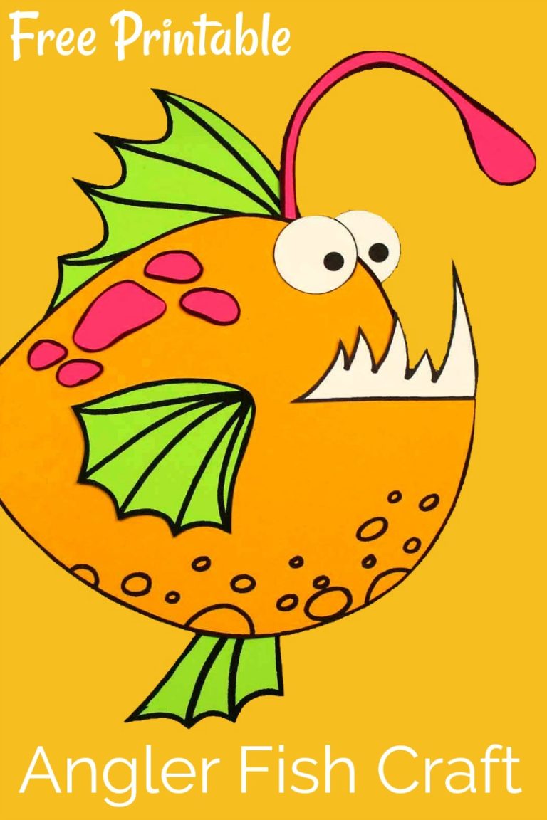 Free Printable Angler Fish Craft: Under the Sea Fun 🐟💡 - Mama Likes This