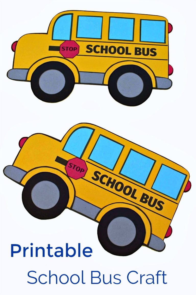 Free Printable School Bus Craft: Easy Back to School Activity 🚌 ️ ...