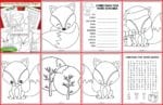Free Printable Christmas Fox Activity Pages - Mama Likes This