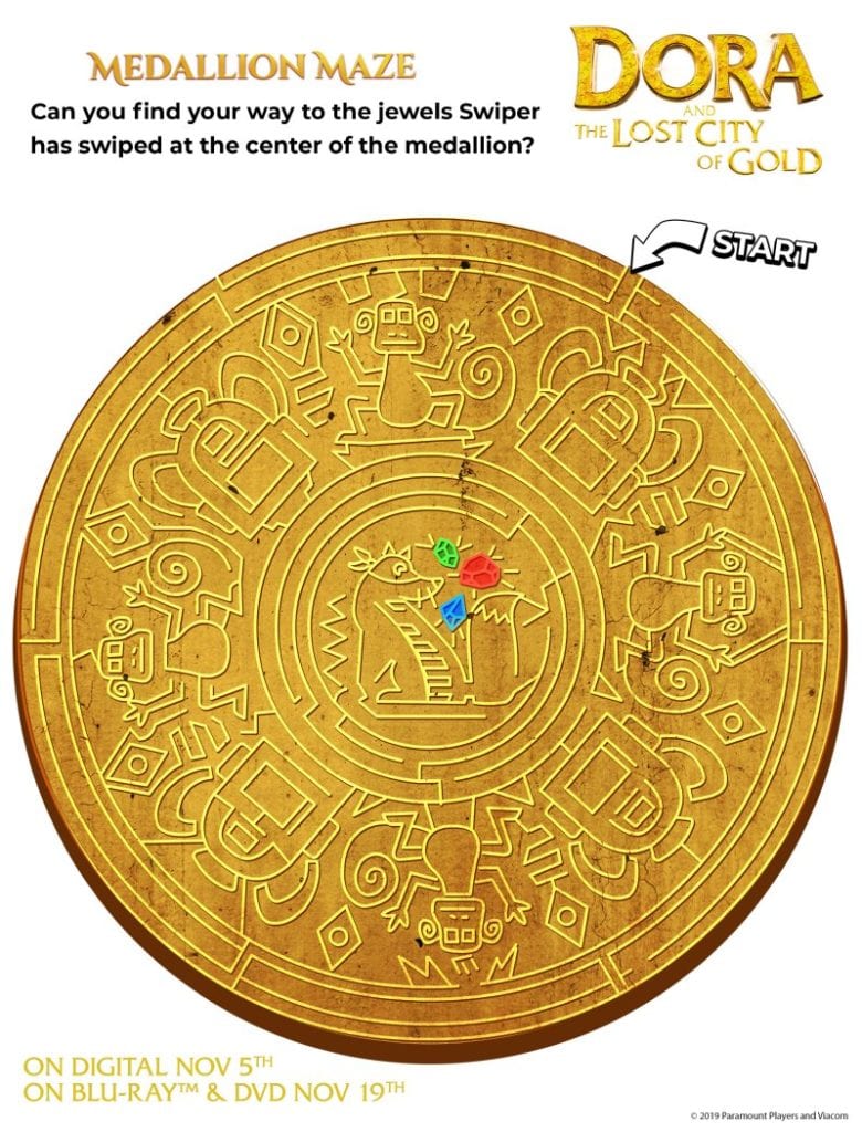 Dora Round Maze Printable Activity Page - Mama Likes This