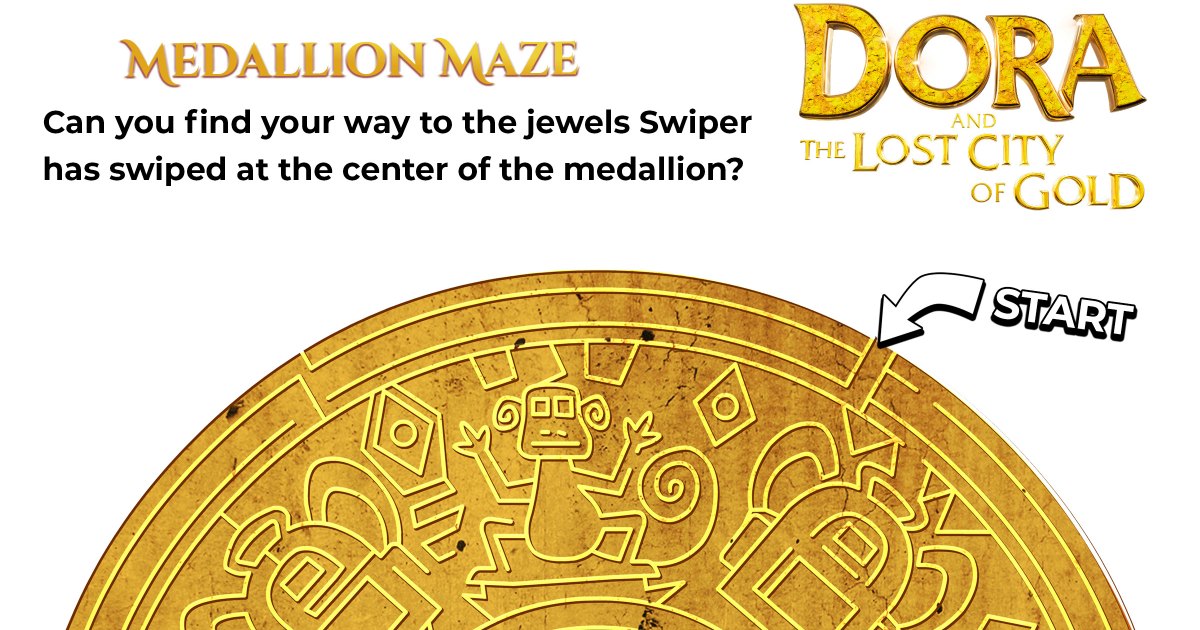 Dora Round Maze Printable Activity Page - Mama Likes This