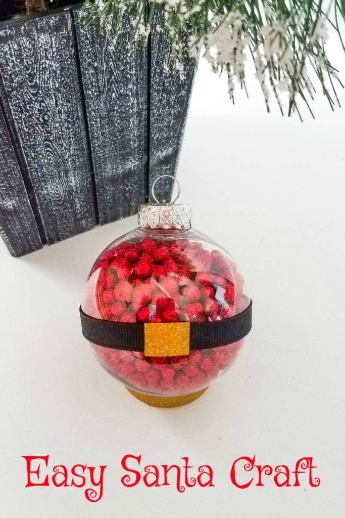 🎅🔴Cute and Easy Santa Ball Ornament Craft - Mama Likes This