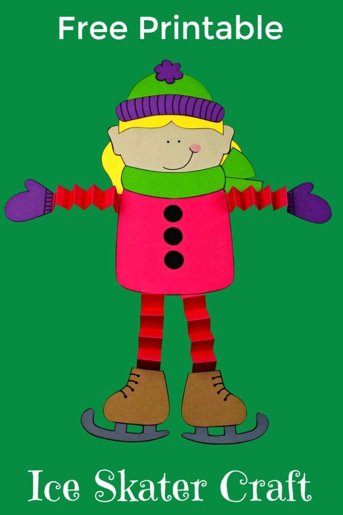 Free Printable Ice Skater Girl Craft - Mama Likes This