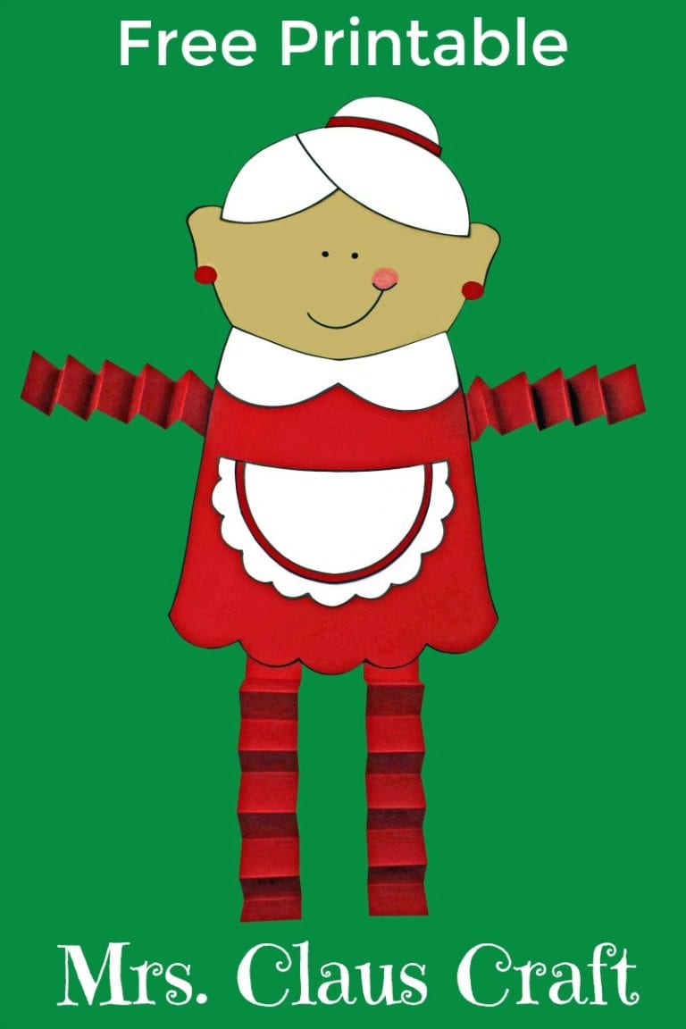 Free Printable Mrs Claus Craft for Christmas - Mama Likes This