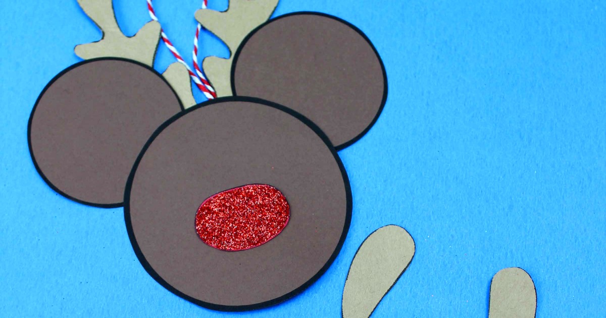 Disney Printable Rudolph Mickey Head Craft - Mama Likes This