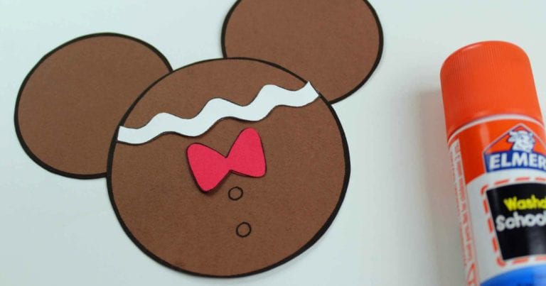 Disney Holiday Gingerbread Mickey Head Craft - Mama Likes This