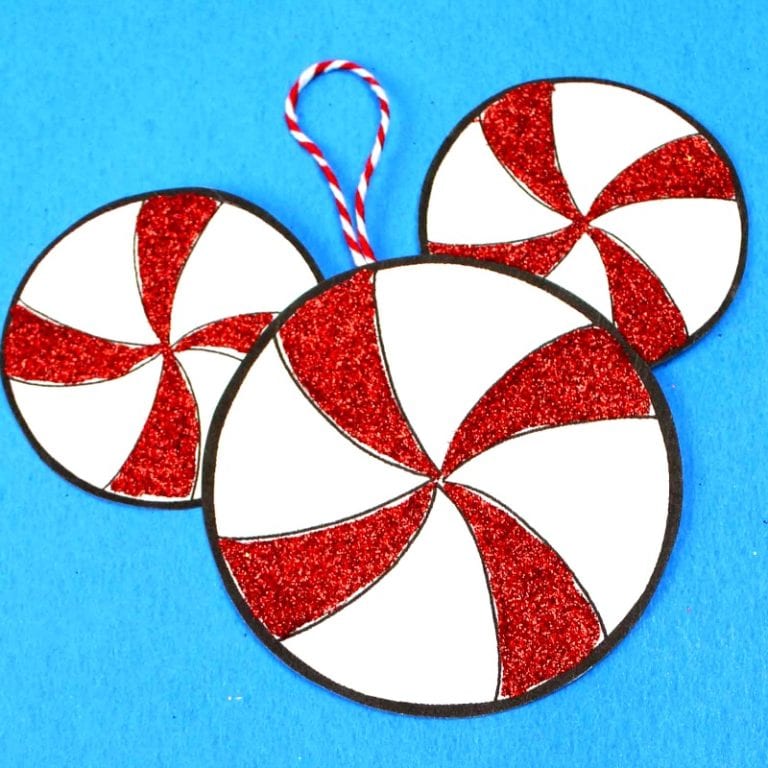Disney Printable Peppermint Mickey Head Craft - Mama Likes This