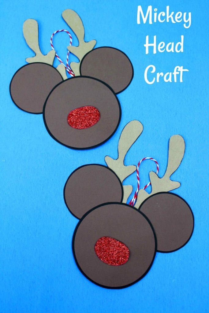 Disney Printable Rudolph Mickey Head Craft - Mama Likes This