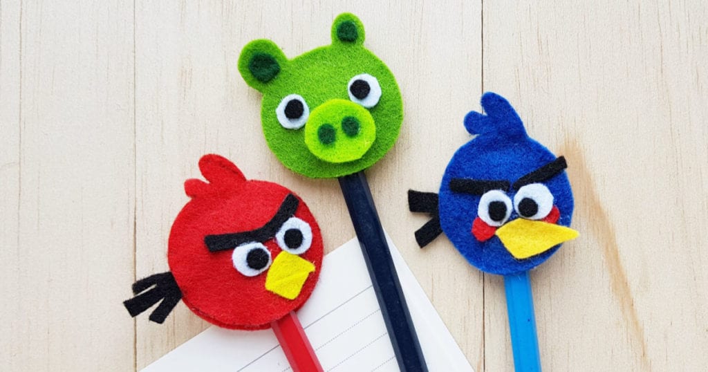 Felt Pencil Toppers Angry Birds Craft - Mama Likes This