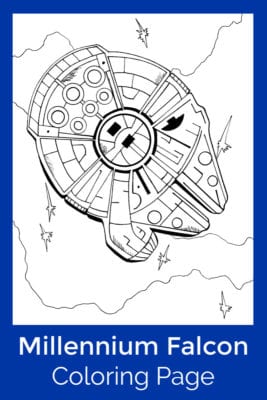 Free Printable Millennium Falcon Coloring Page - Mama Likes This