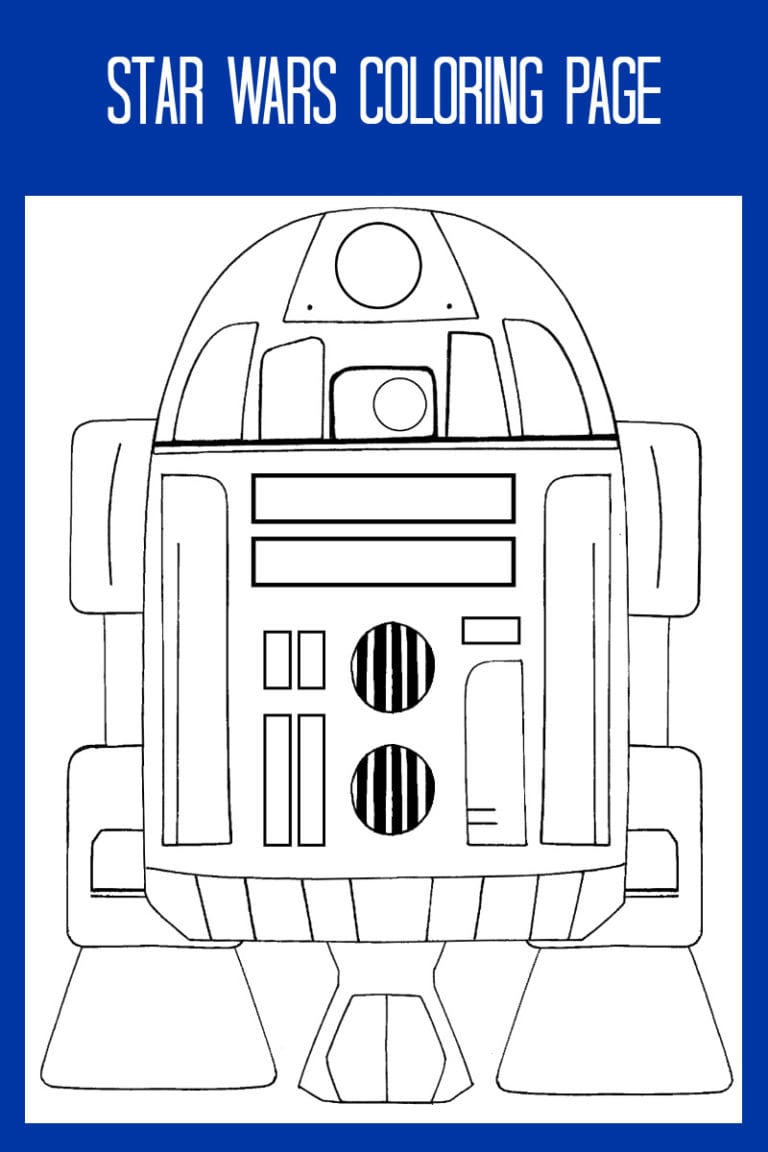 Free Printable Star Wars R2D2 Coloring Page - Mama Likes This
