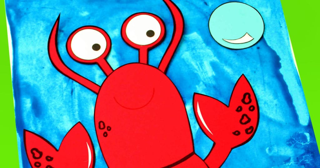 Paper Lobster Craft with Free Printable Template - Mama Likes This