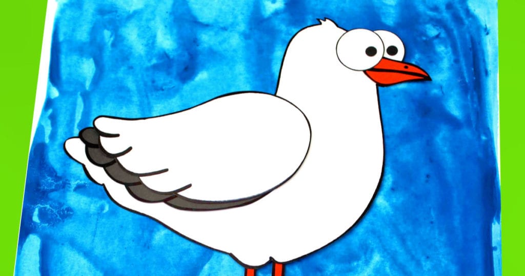 Seagull Craft with Free Printable Template - Mama Likes This