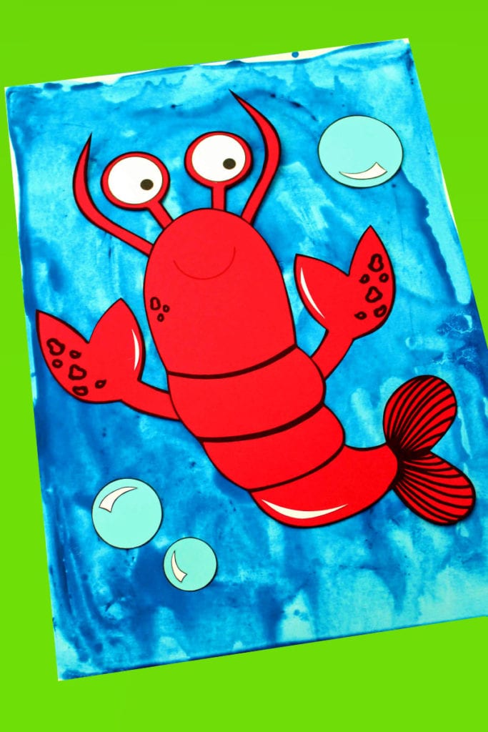 Paper Lobster Craft with Free Printable Template - Mama Likes This
