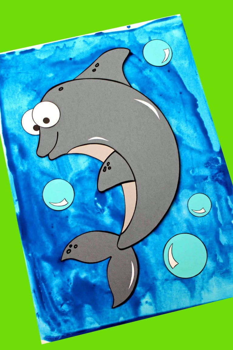 Printable Dolphin Craft for Under the Sea Fun - Mama Likes This