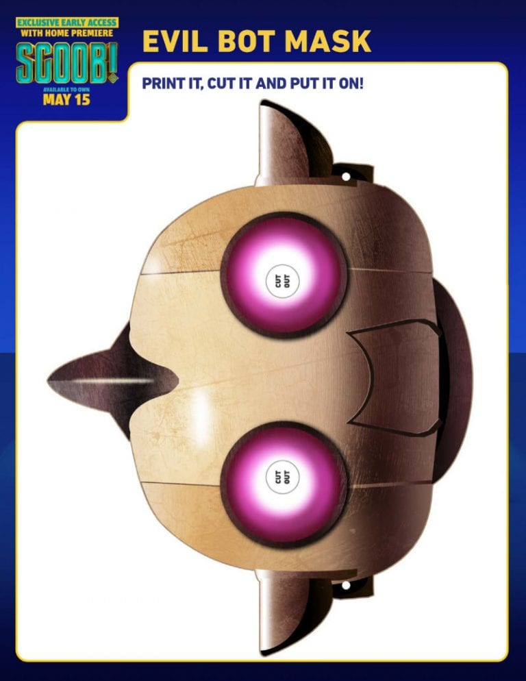 Printable Scoob Evil Bot Mask Craft - Mama Likes This