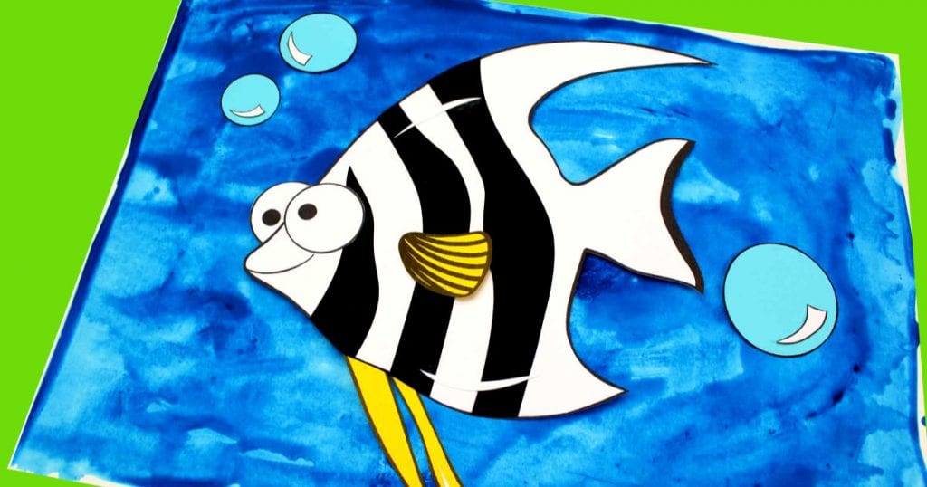 Free Printable Paper Angelfish Craft - Mama Likes This