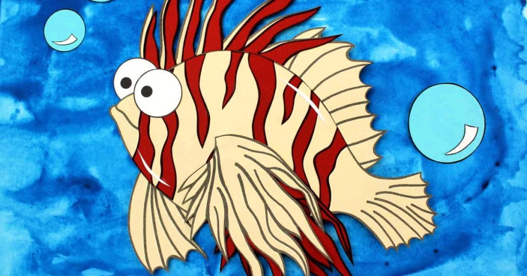 Free Printable Paper Lionfish Craft - Mama Likes This