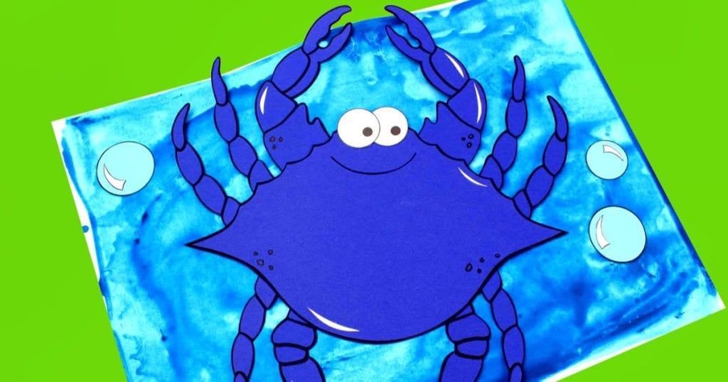 Free Printable Paper Blue Crab Craft - Mama Likes This