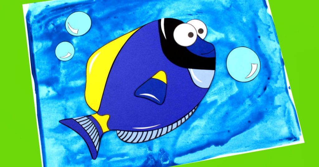 Paper Finding Dory Blue Tang Craft - Mama Likes This