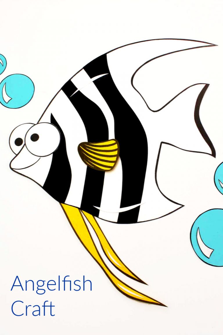 Free Printable Paper Angelfish Craft - Mama Likes This