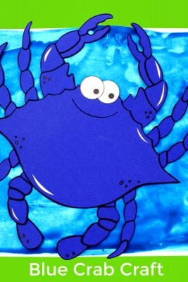 Free Printable Paper Blue Crab Craft - Mama Likes This