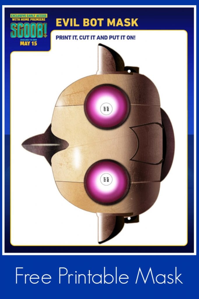 Printable Scoob Evil Bot Mask Craft - Mama Likes This