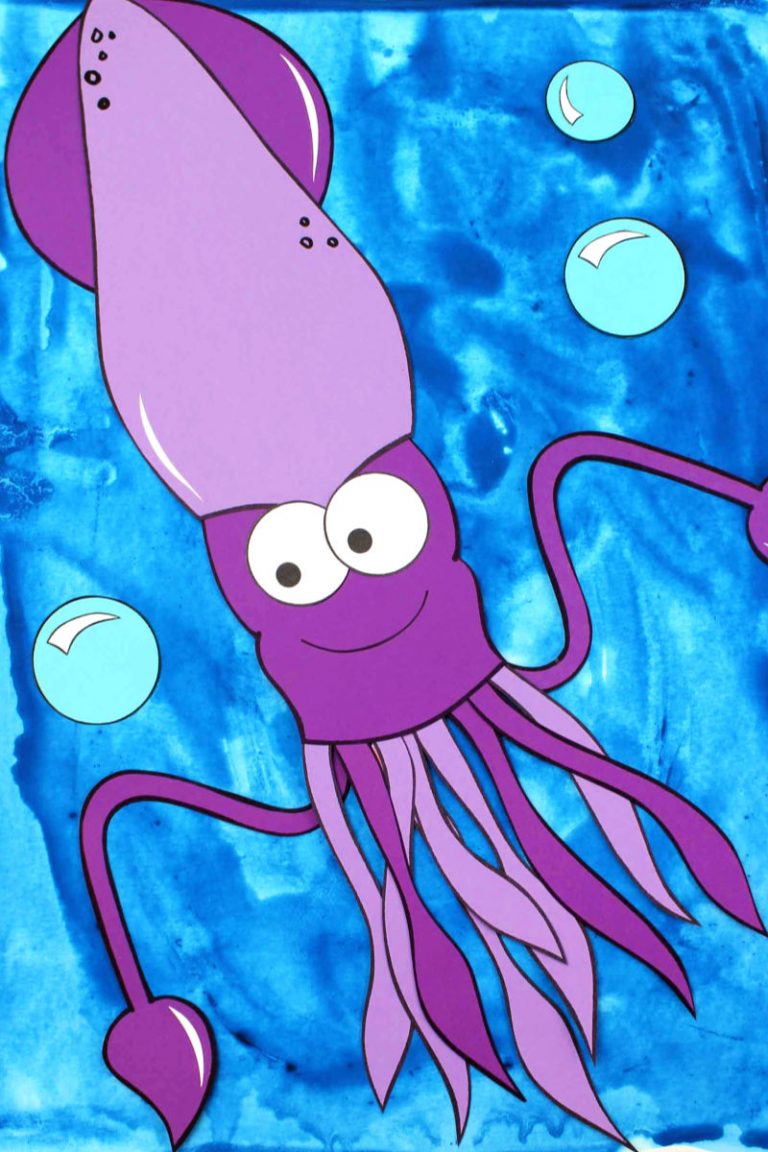 Free Printable Paper Squid Craft - Mama Likes This