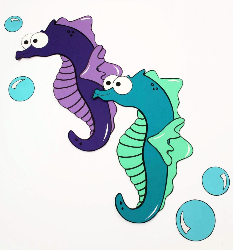 Free Printable Paper Seahorse Craft - Mama Likes This