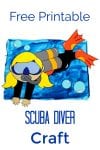Girl Scuba Diving Craft with Free Template - Mama Likes This