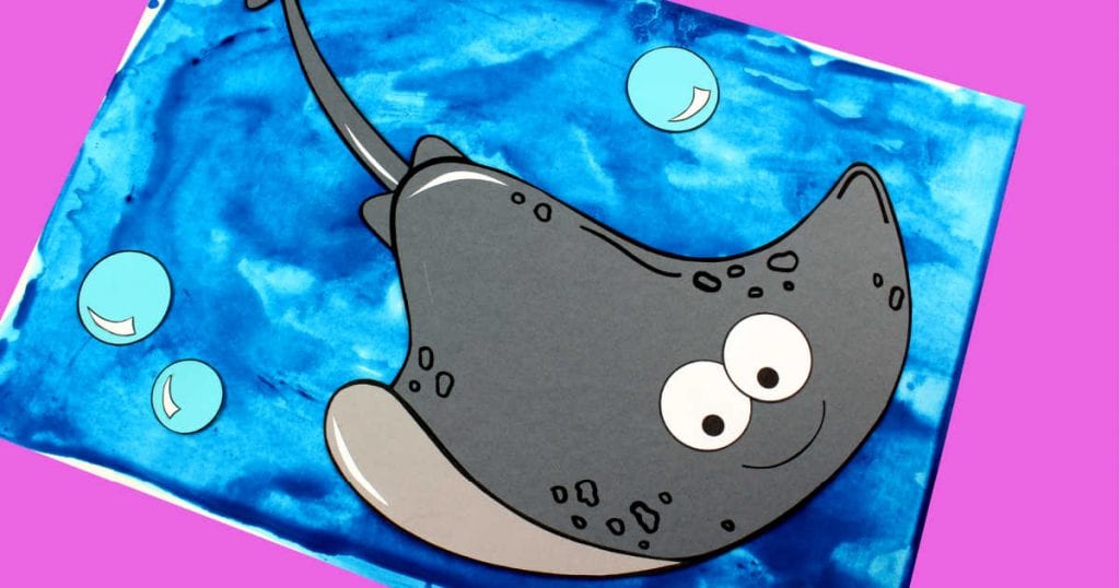 Stingray Craft with Free Template - Mama Likes This