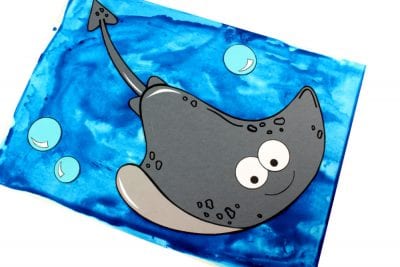 Stingray Craft with Free Template - Mama Likes This