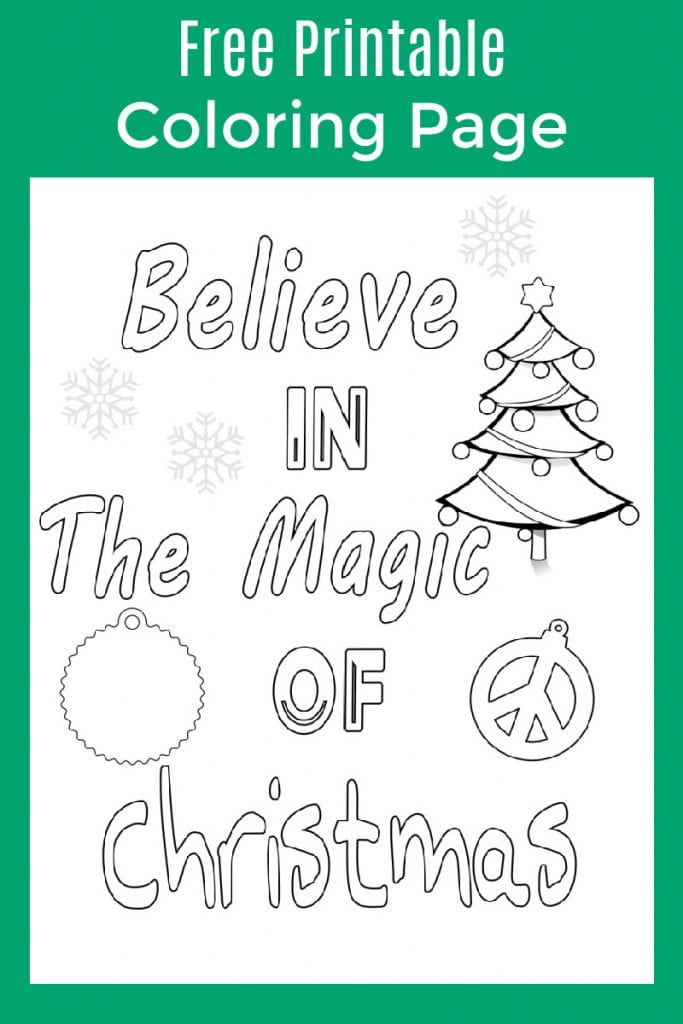 Christmas Magic Coloring Page - Mama Likes This